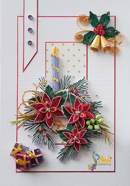 30+ Lovely Christmas Paper Quilling Cards