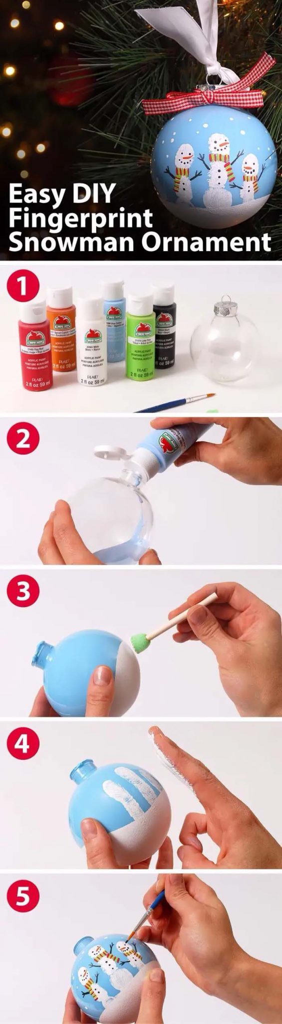 45 Easy Dollar Store DIY Christmas Ornaments You Can Do With Your Kids