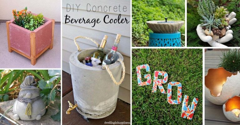 25 Easy One-Day DIY Garden Cement Project Ideas