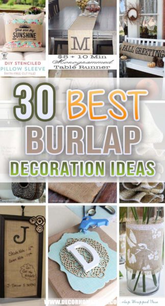 28 Rustic DIY Burlap Decoration Ideas To Add Some Country Vibes to your ...