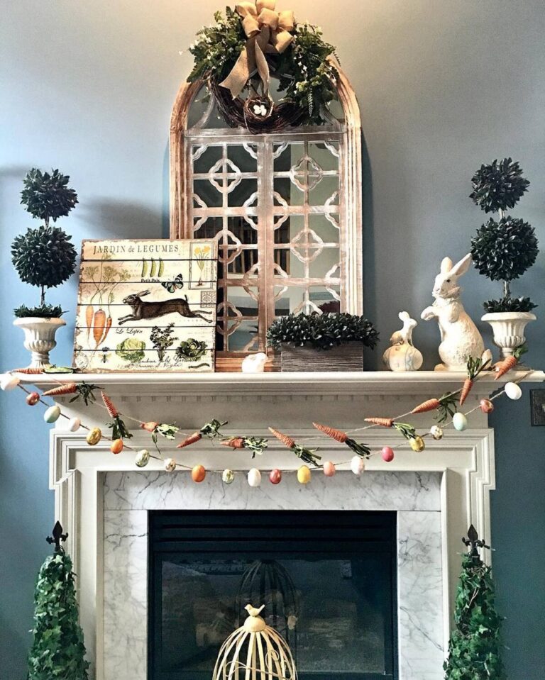 16 Fresh and Inspiring Ideas for Spring Mantel Decorating