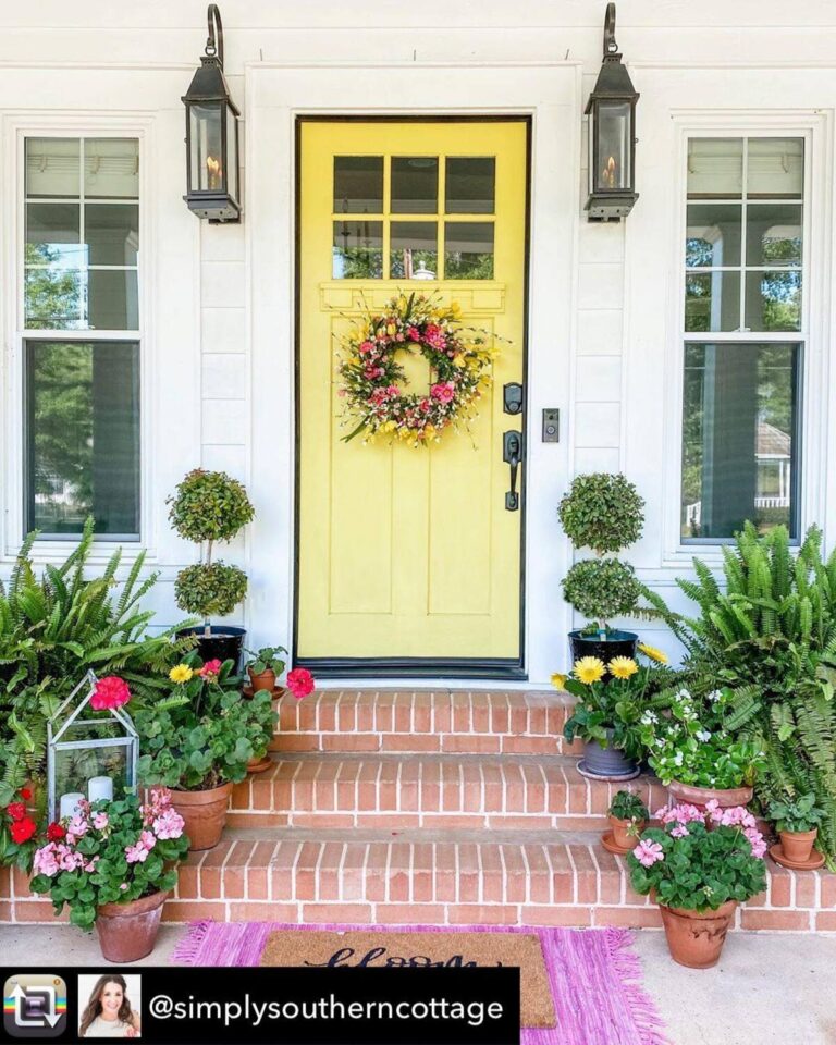 18 Vibrant Spring Decor Ideas for an Eye-Catching Front Porch