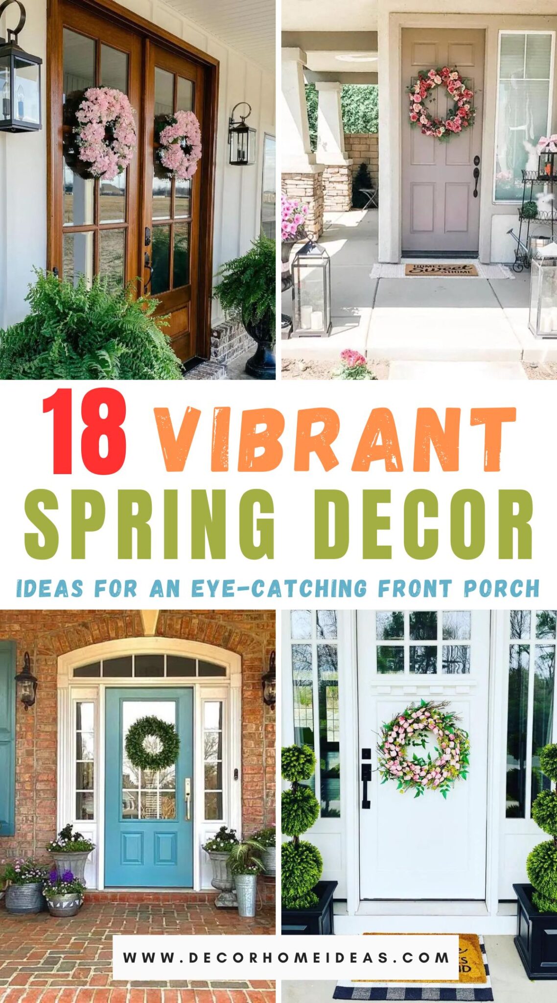 18 Vibrant Spring Decor Ideas for an Eye-Catching Front Porch