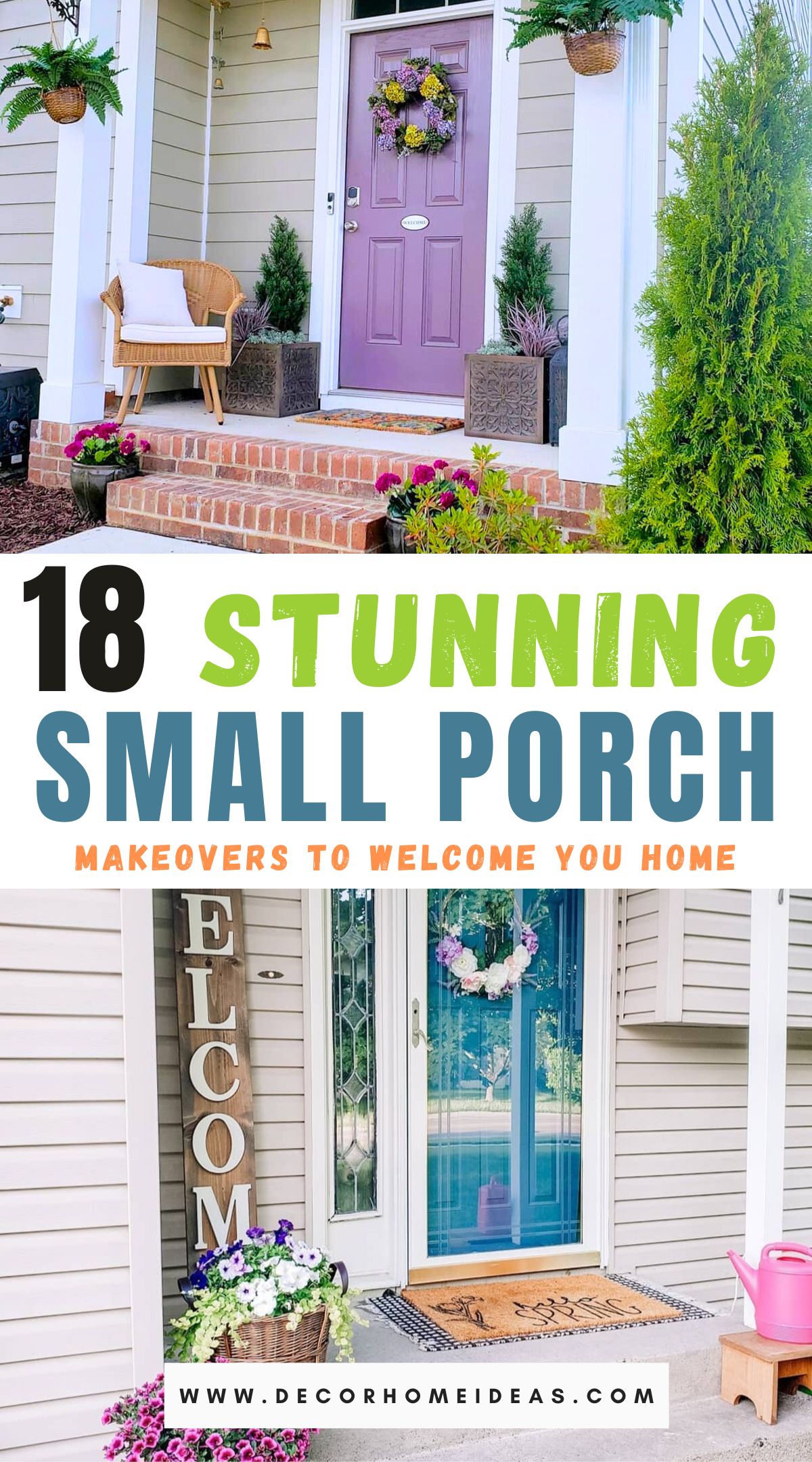 18 Charming Ideas To Revamp Your Small Front Porch Entrance