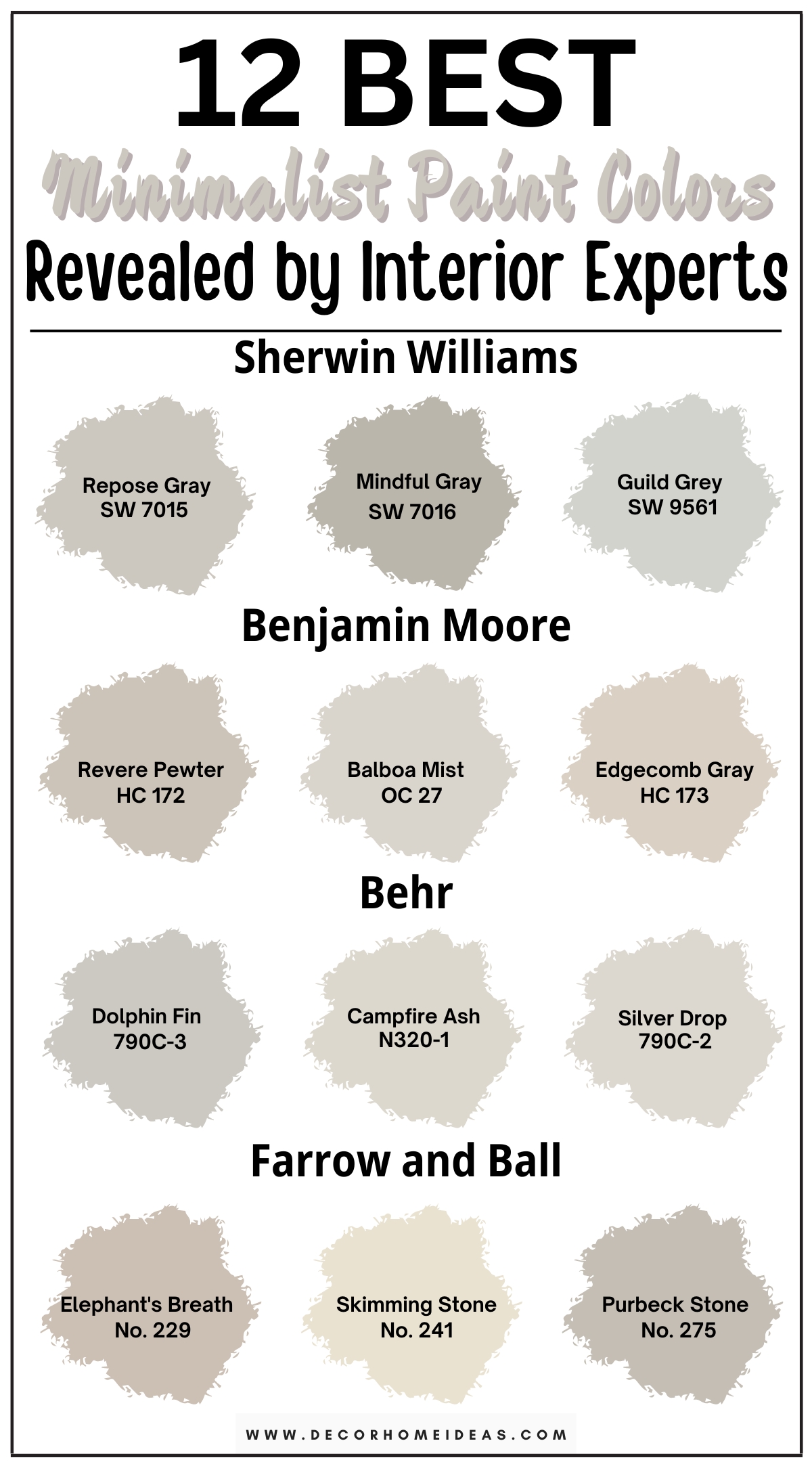 12 Subtle Minimalist Paint Colors for a Clean Look