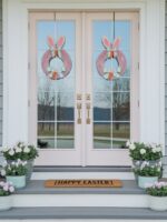 27 Bunny-Themed Easter Door Decorations for a Hoppy Welcome