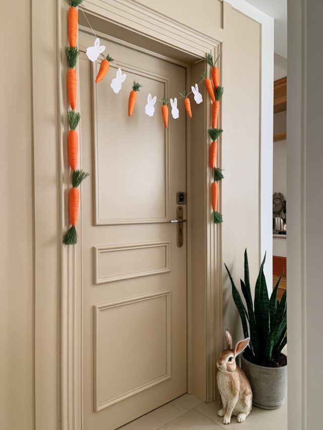 27 Bunny-Themed Easter Door Decorations for a Hoppy Welcome