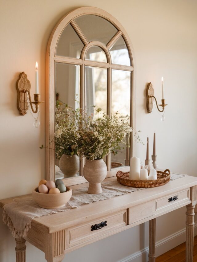 26 French Country Easter Entryway Table Ideas for an Elegant Touch
