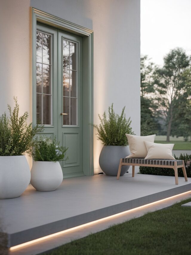 25 Stunning Spring Front Porch Ideas for Homes with Green Doors