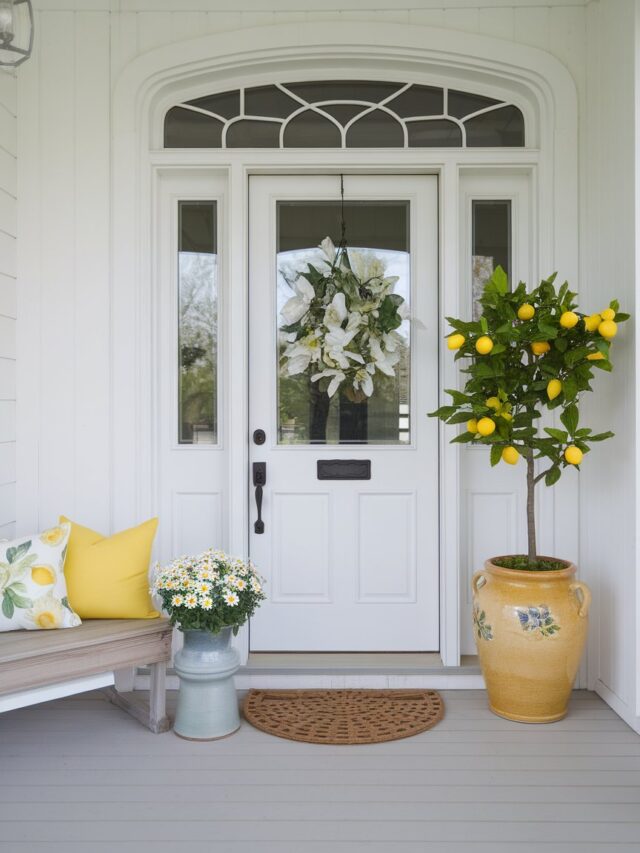 24 Lemon-Themed Spring Front Porch Decor Ideas for a Fresh Look