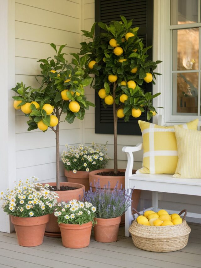 24 Lemon-Themed Spring Front Porch Decor Ideas for a Fresh Look